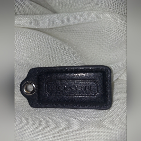 Coach | Bags | Coach Black Leather Hang Tag | Poshmark